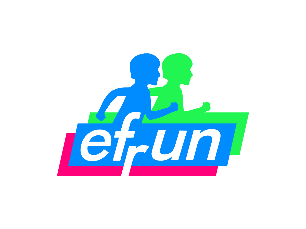 Colorful, Playful, Electronic Logo Design for efunrun by briliana ...