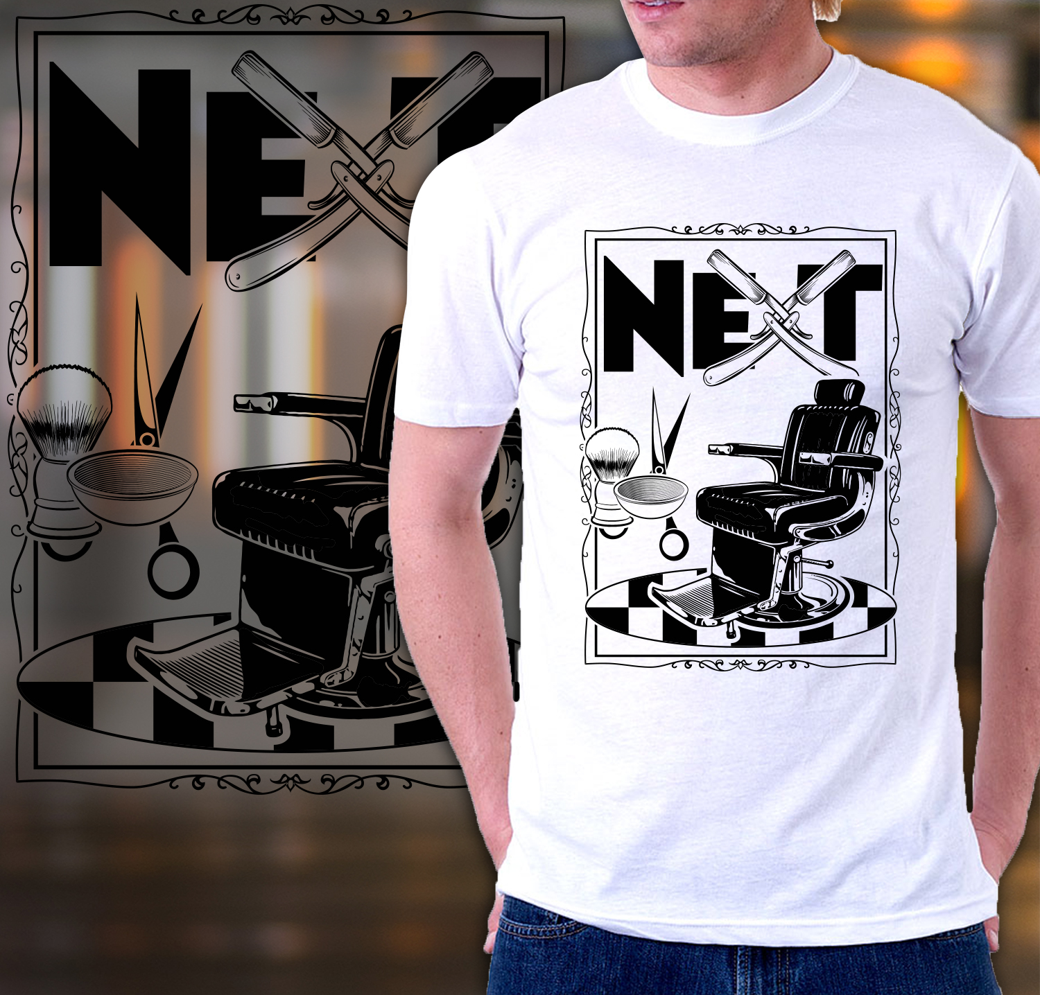 Masculine, Bold, Barber T-shirt Design for a Company by 99.degree ...