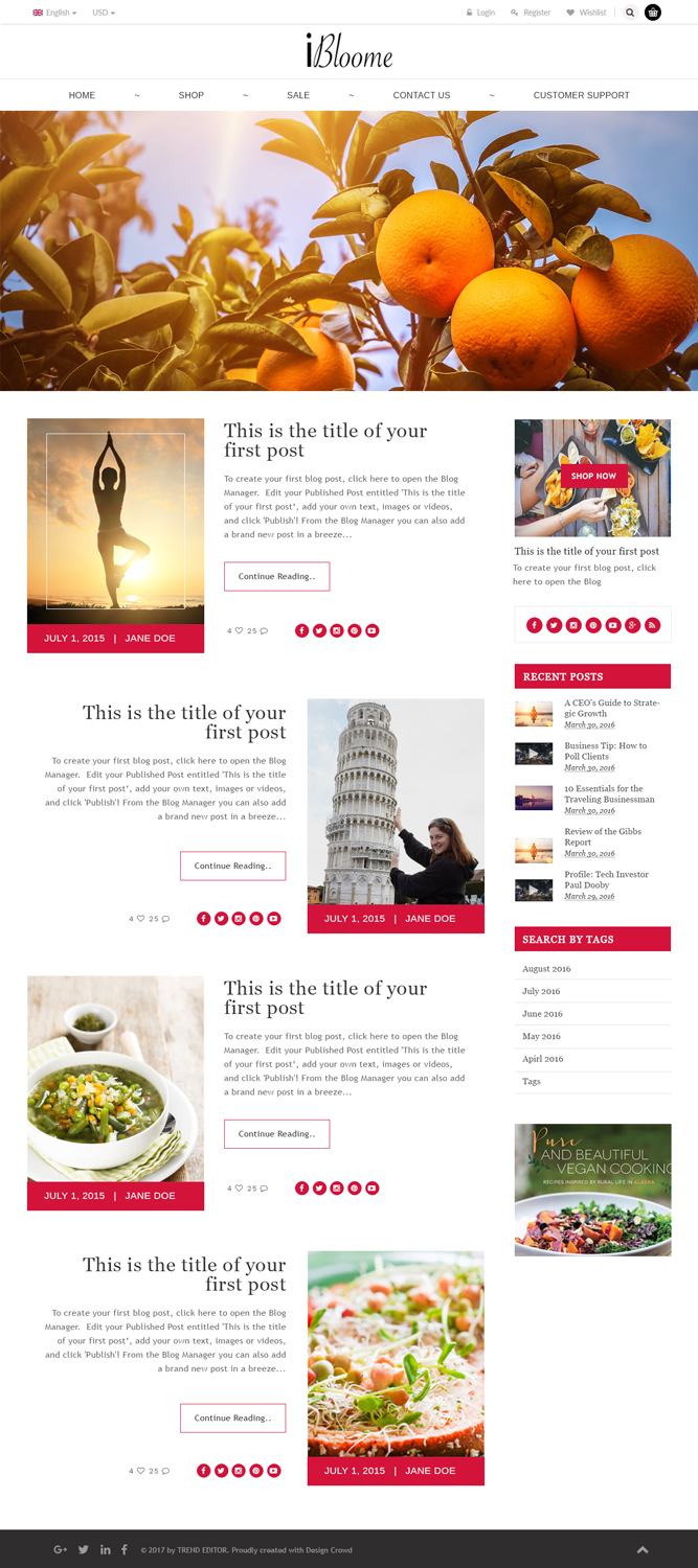 Elegant, Feminine, Store Web Design for a Company by Xclusive Designers ...