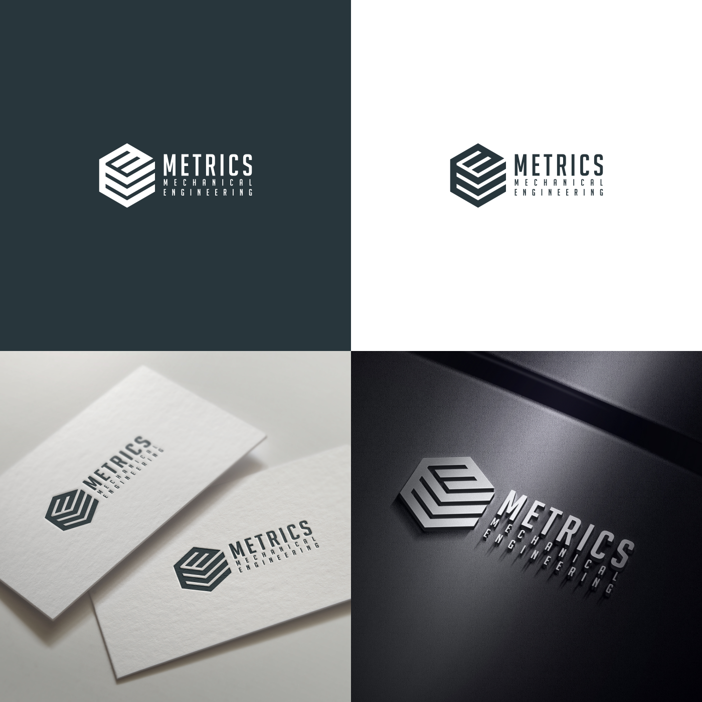 Professional, Bold, Mechanical Engineering Logo Design for Metrics ...