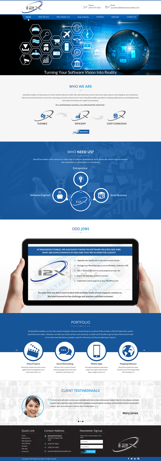 Professional, Upmarket, Software Web Design for I2X and/or ...