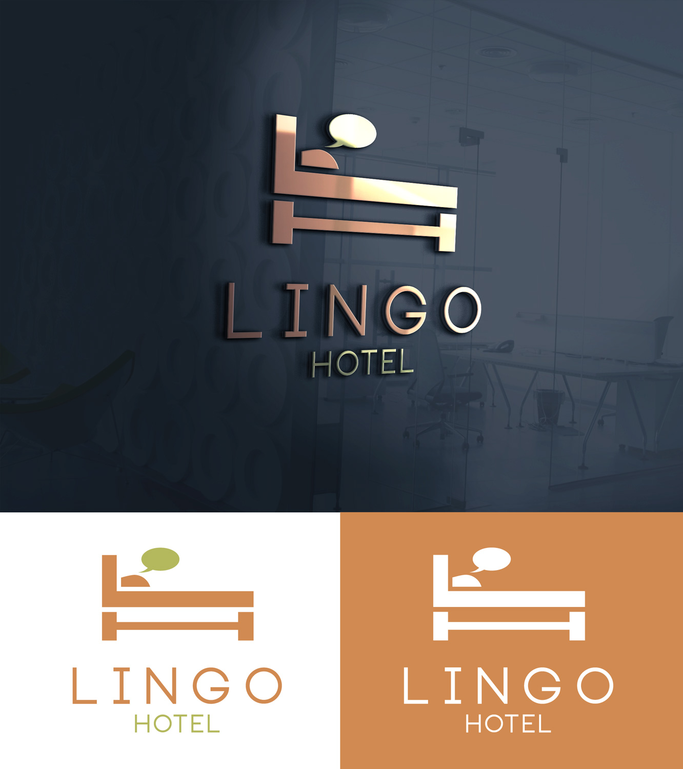 Bold, Modern, Hospitality Logo Design for Lingo Hotel by Impressive Sol ...