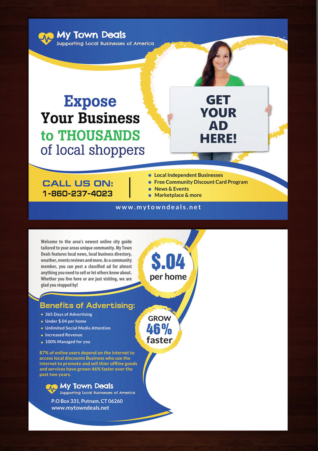 Serious, Modern, Advertising Postcard Design for American Mail Profits ...