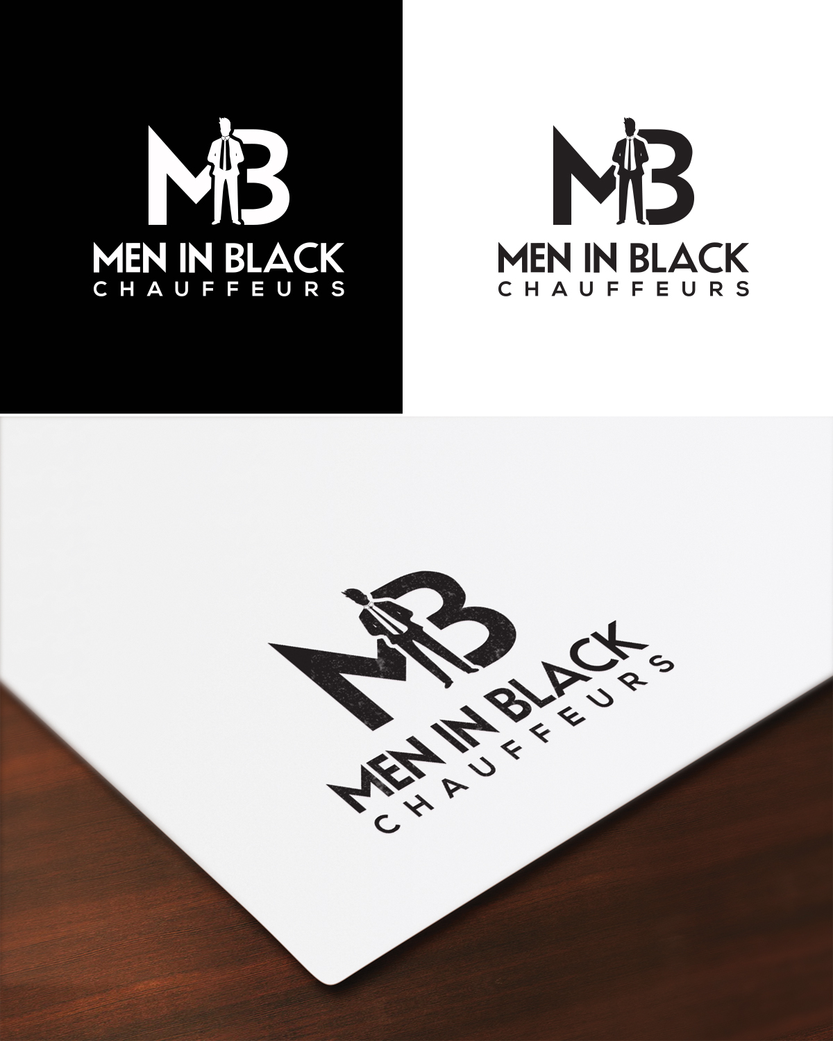 Upmarket, Bold, Travel Industry Logo Design for MEN IN BLACK CHAUFFEURS ...