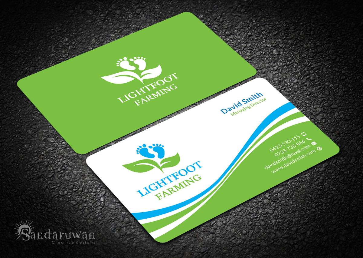 Elegant, Playful, Farming Business Card Design for Lighfoot Farming by ...