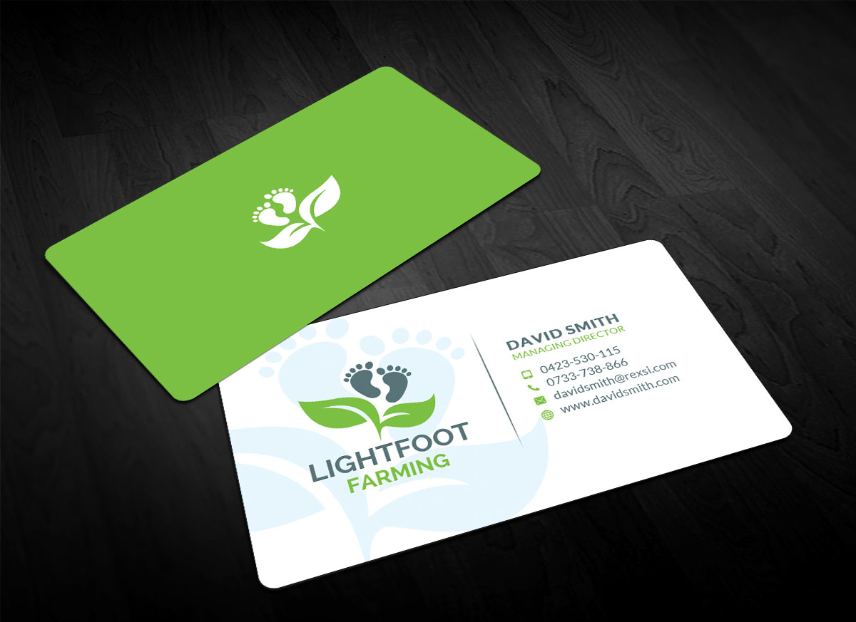 Elegant, Playful, Farming Business Card Design for Lighfoot Farming by ...
