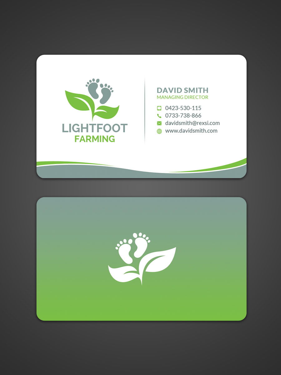 Elegant, Playful, Farming Business Card Design for Lighfoot Farming by ...