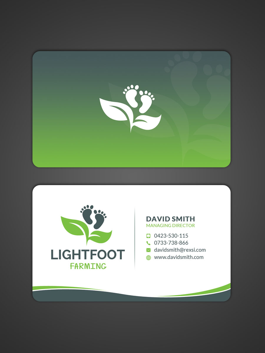 Elegant, Playful, Farming Business Card Design for Lighfoot Farming by ...