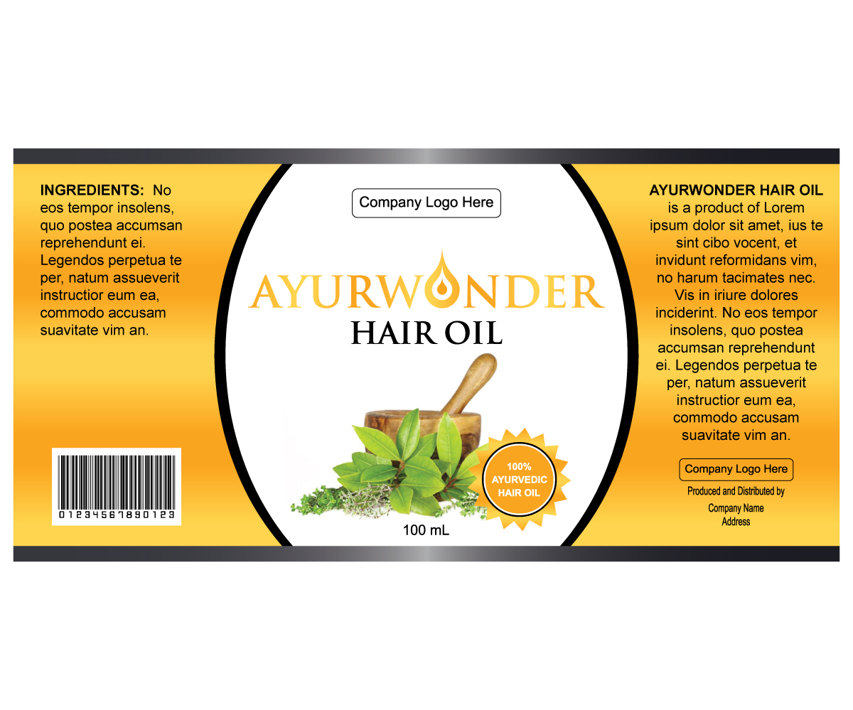 Serious Personable Label Design For Vaishnavi Herbals By Bluemedia 