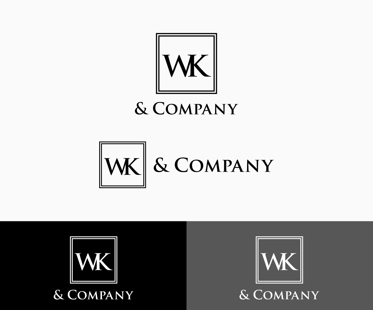Elegant, Upmarket, Accountant Logo Design for WK & Company, Progressive ...