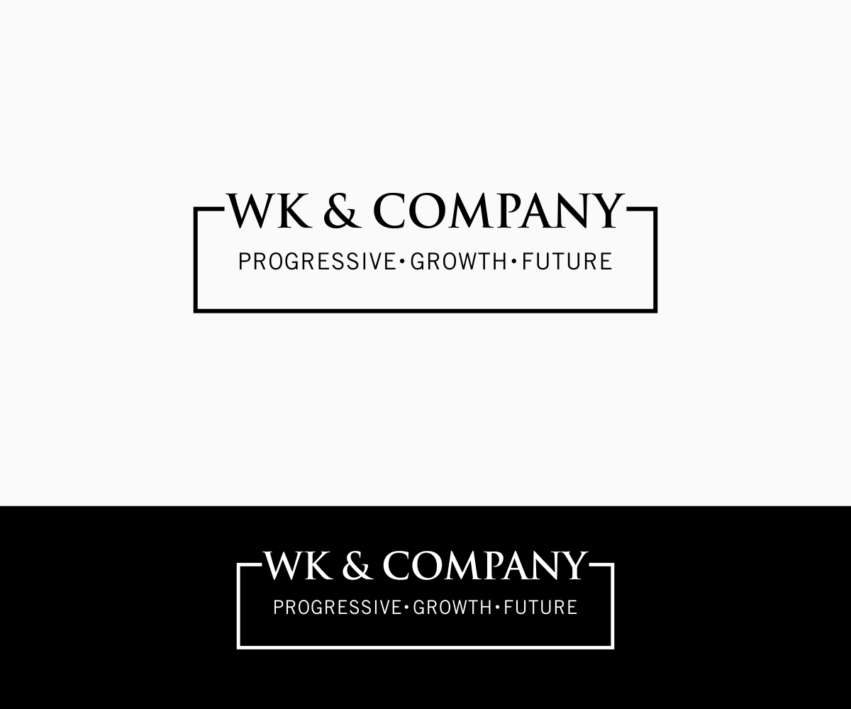 Elegant, Upmarket, Accountant Logo Design for WK & Company, Progressive ...