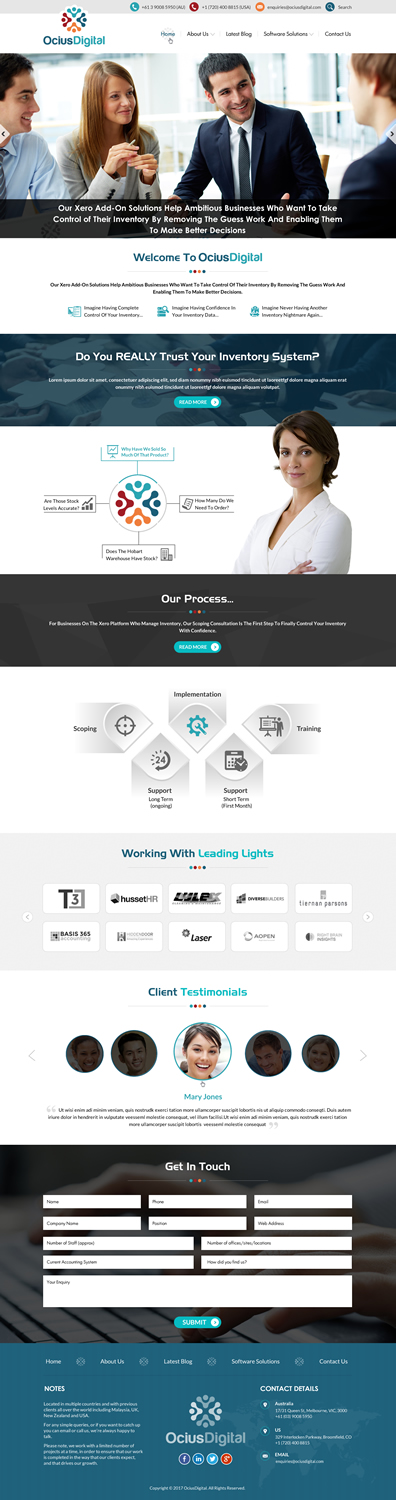 Elegant, Playful, Professional Service Web Design for Ocius Digital by ...