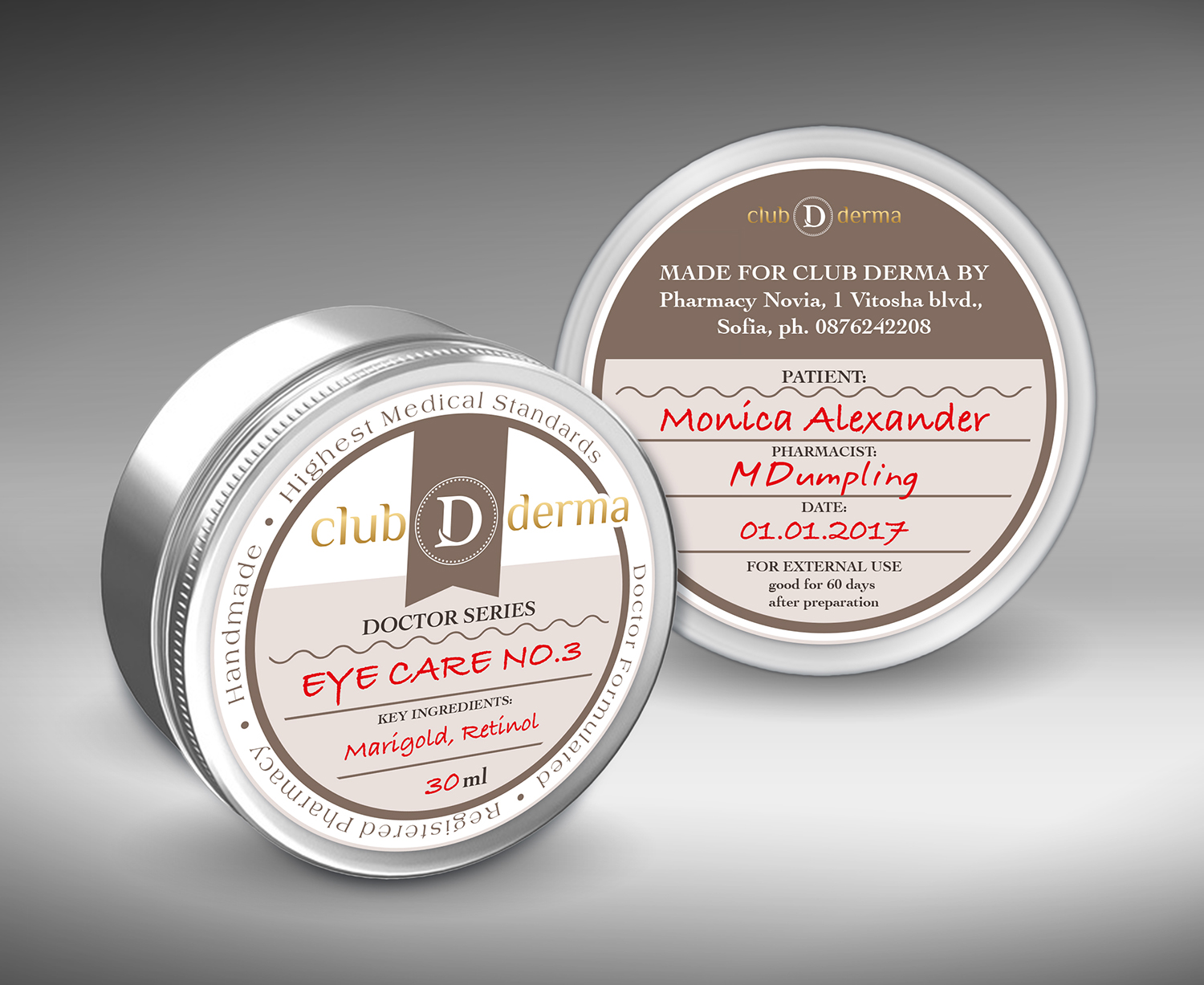 Upmarket, Serious, Medical Packaging Design for Club Derma by GRAFANNA ...