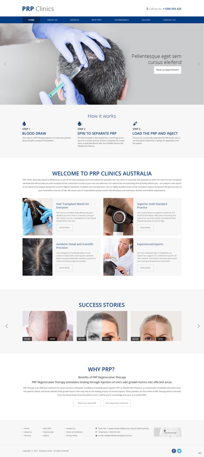Bold, Playful, Clinic Web Design for Medihair Pty Ltd by pb | Design ...