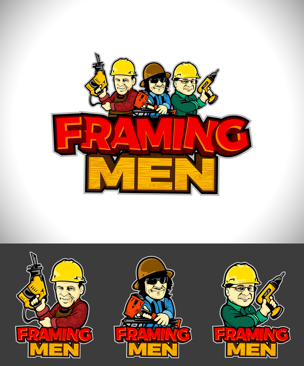 Colorful, Masculine, Residential Construction Logo Design for Framing ...