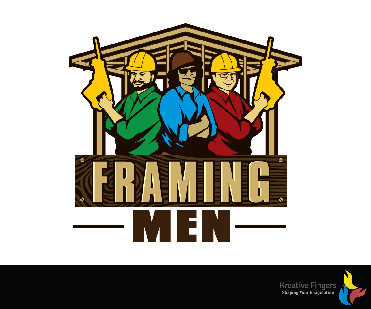 Colorful, Masculine, Residential Construction Logo Design for Framing ...