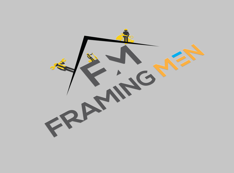 Colorful, Masculine, Residential Construction Logo Design for Framing ...