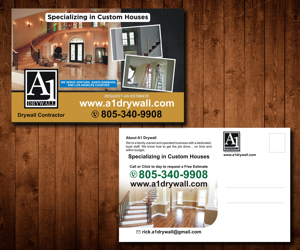 Elegant, Playful, Residential Construction Postcard Design for Ventura ...