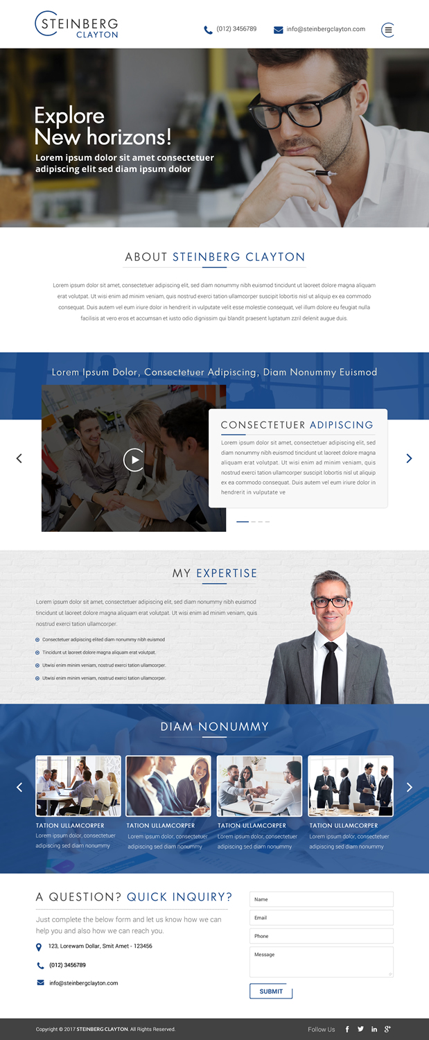 Modern, Serious, Management Consulting Wordpress Design for clayton ...