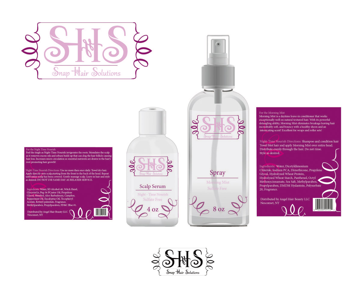 Elegant, Serious, Hair Care Product Packaging Design for Snap Hair ...