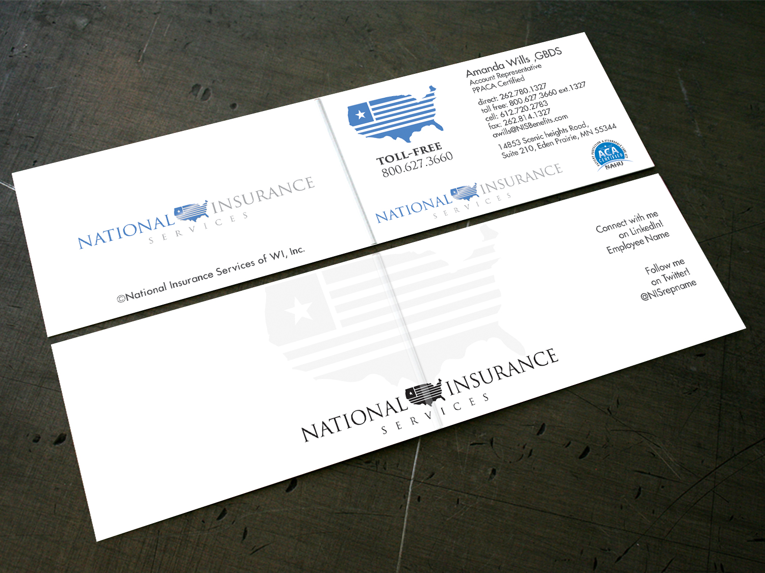 Serious, Professional, Insurance Business Card Design for National ...
