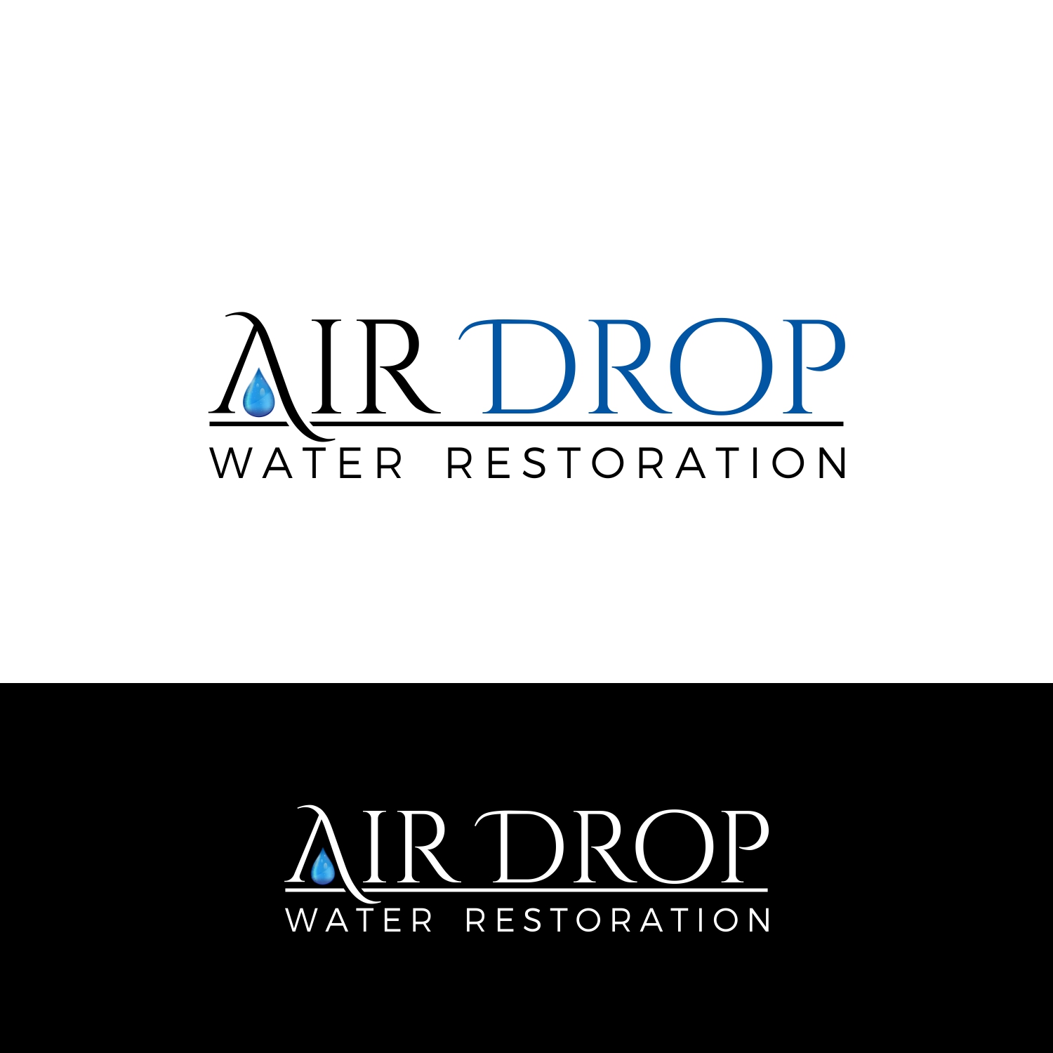 Modern, Bold, Water Treatment Logo Design for Air Drop Water ...
