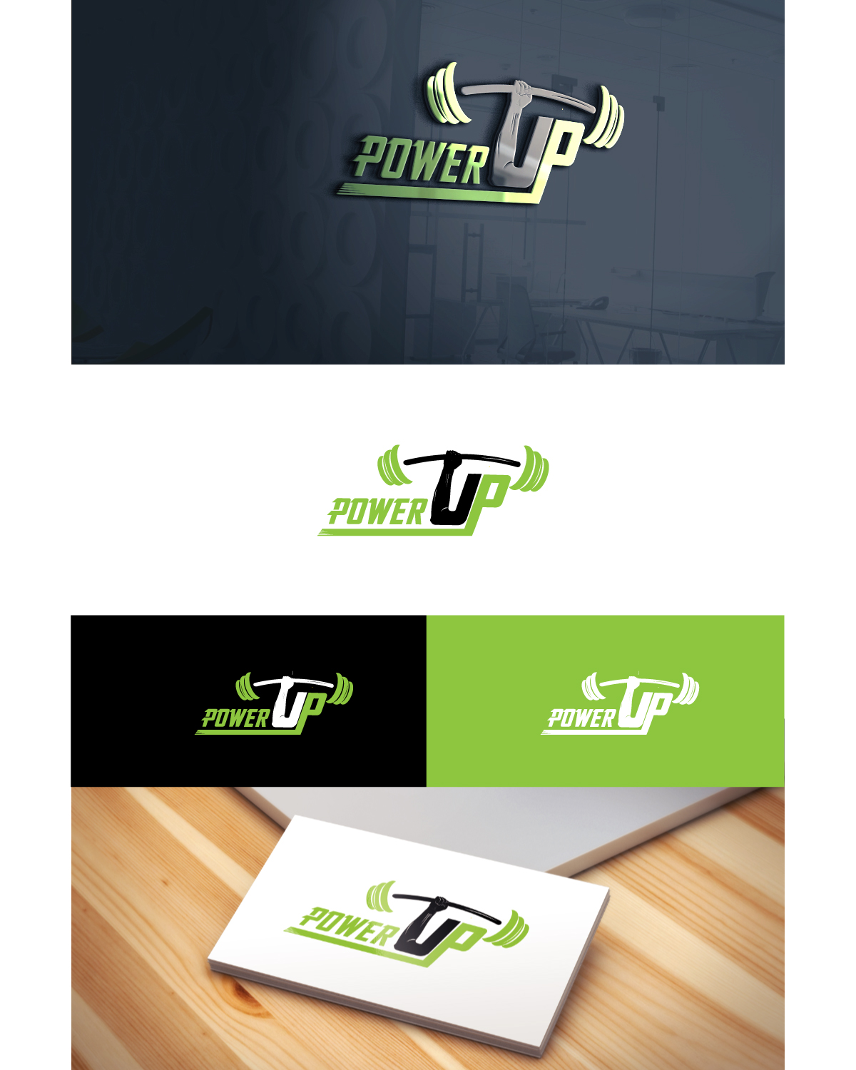 Bold, Serious, Fitness Logo Design for Power Up by Anekaa | Design ...