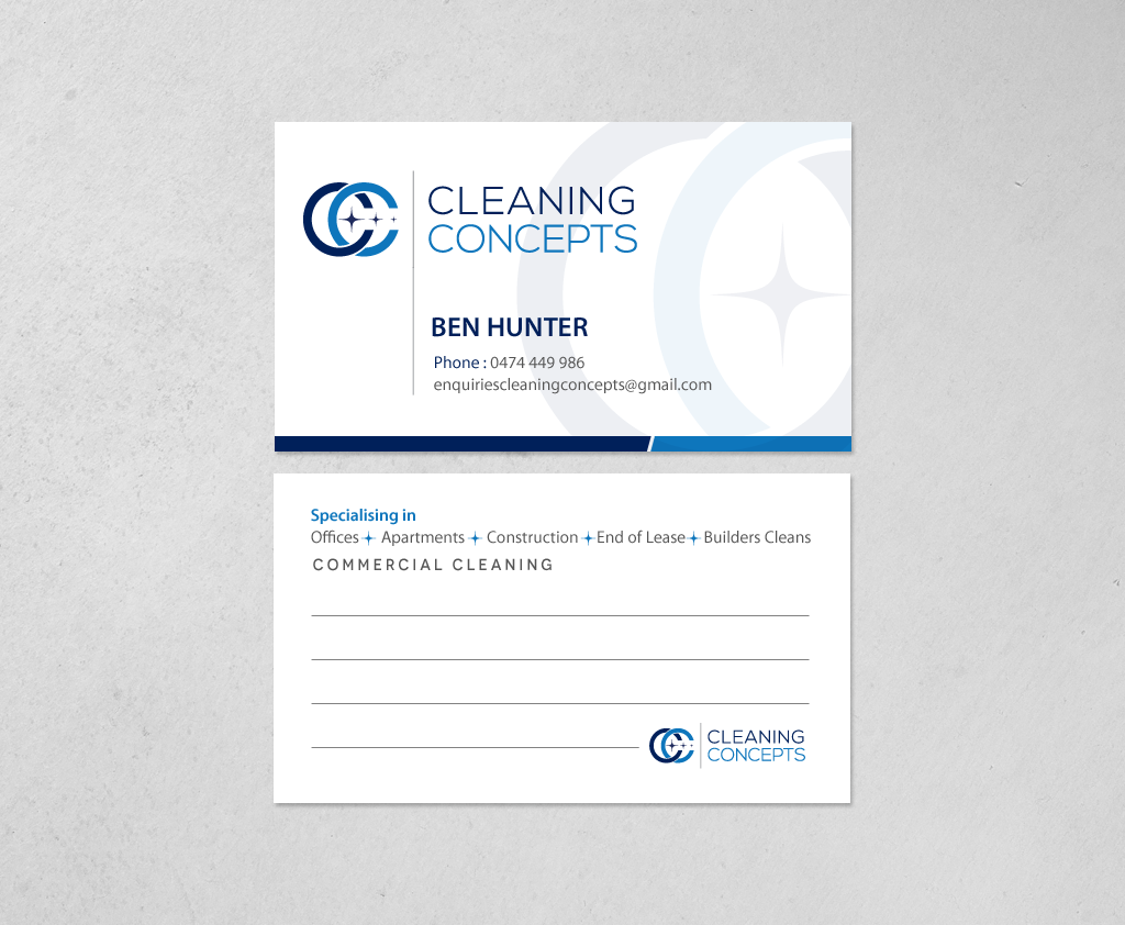 Modern, Professional, Office Cleaning Business Card Design for Cleaning ...