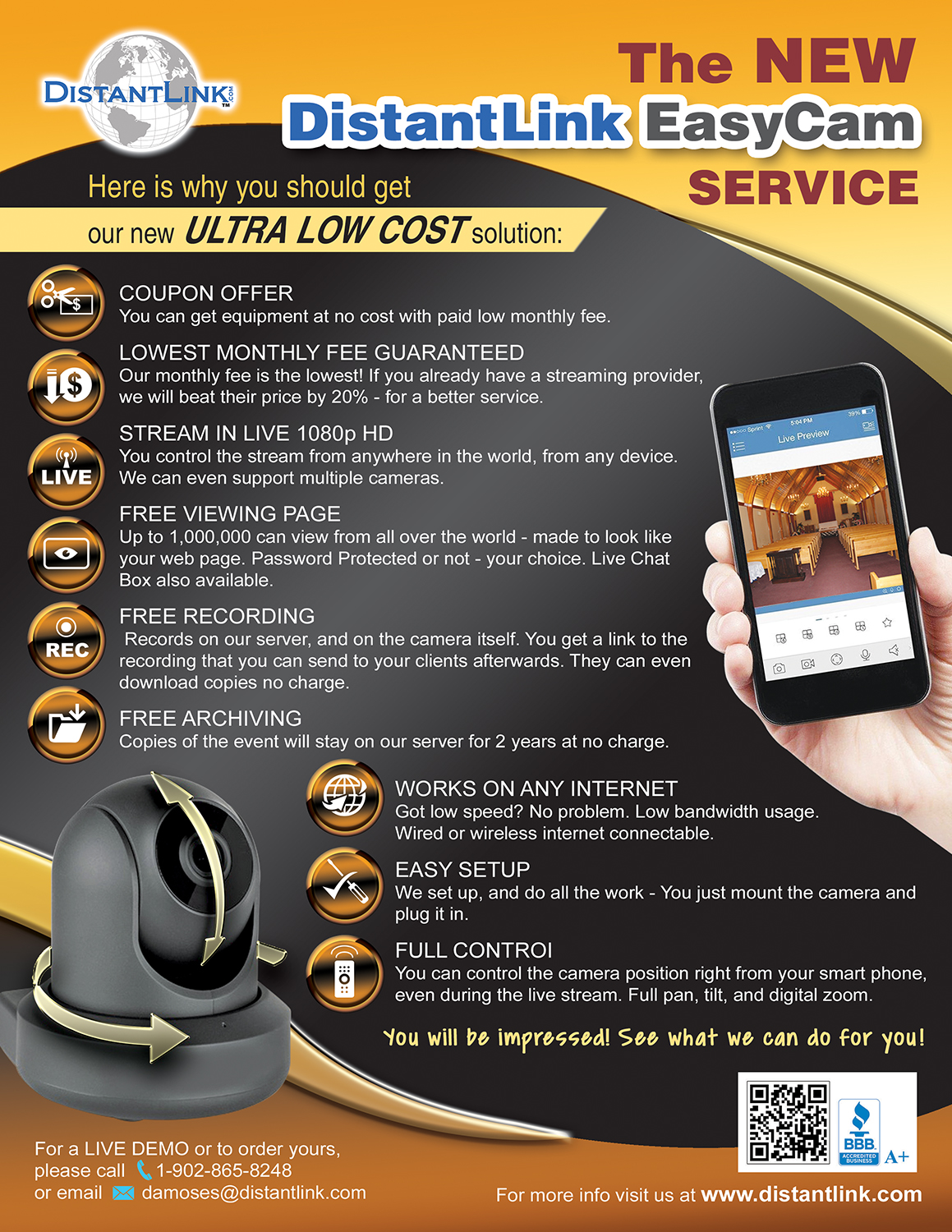 Elegant, Colorful, It Service Flyer Design for DistantLink Mobile Video ...