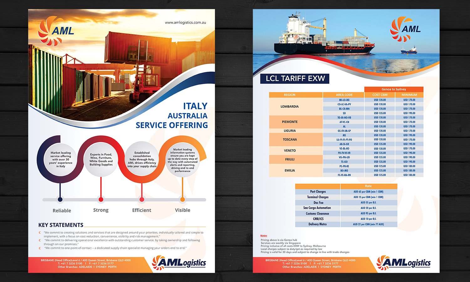 Professional, Upmarket, It Company Flyer Design for AM Logistics by ...