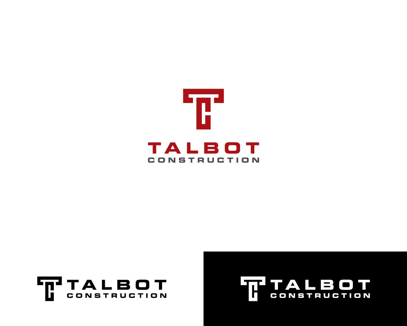 Modern, Masculine, Construction Company Logo Design for Talbot ...