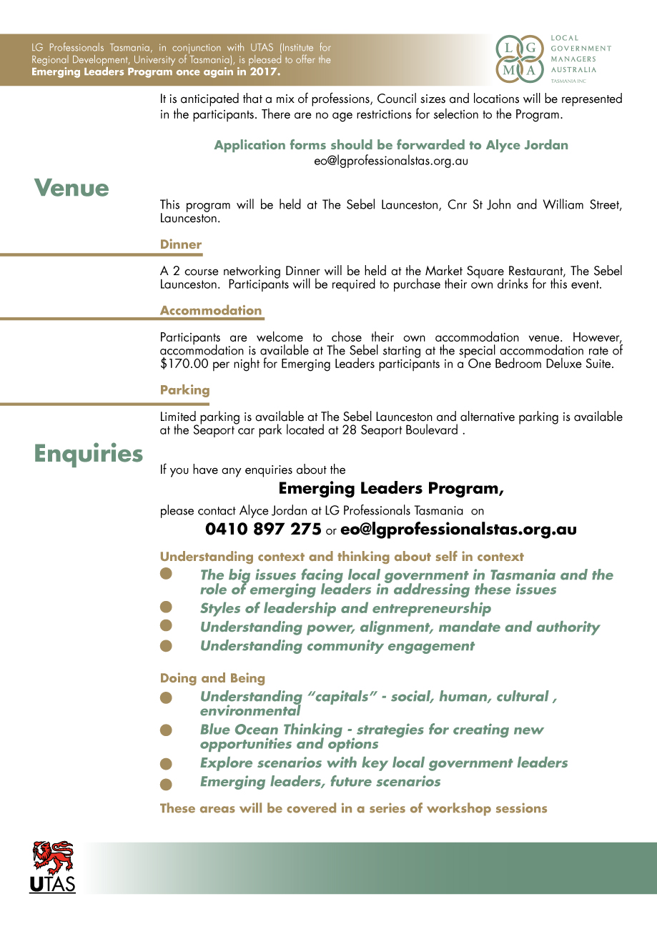 Modern, Bold, Government Brochure Design for LG Professionals Tasmania ...