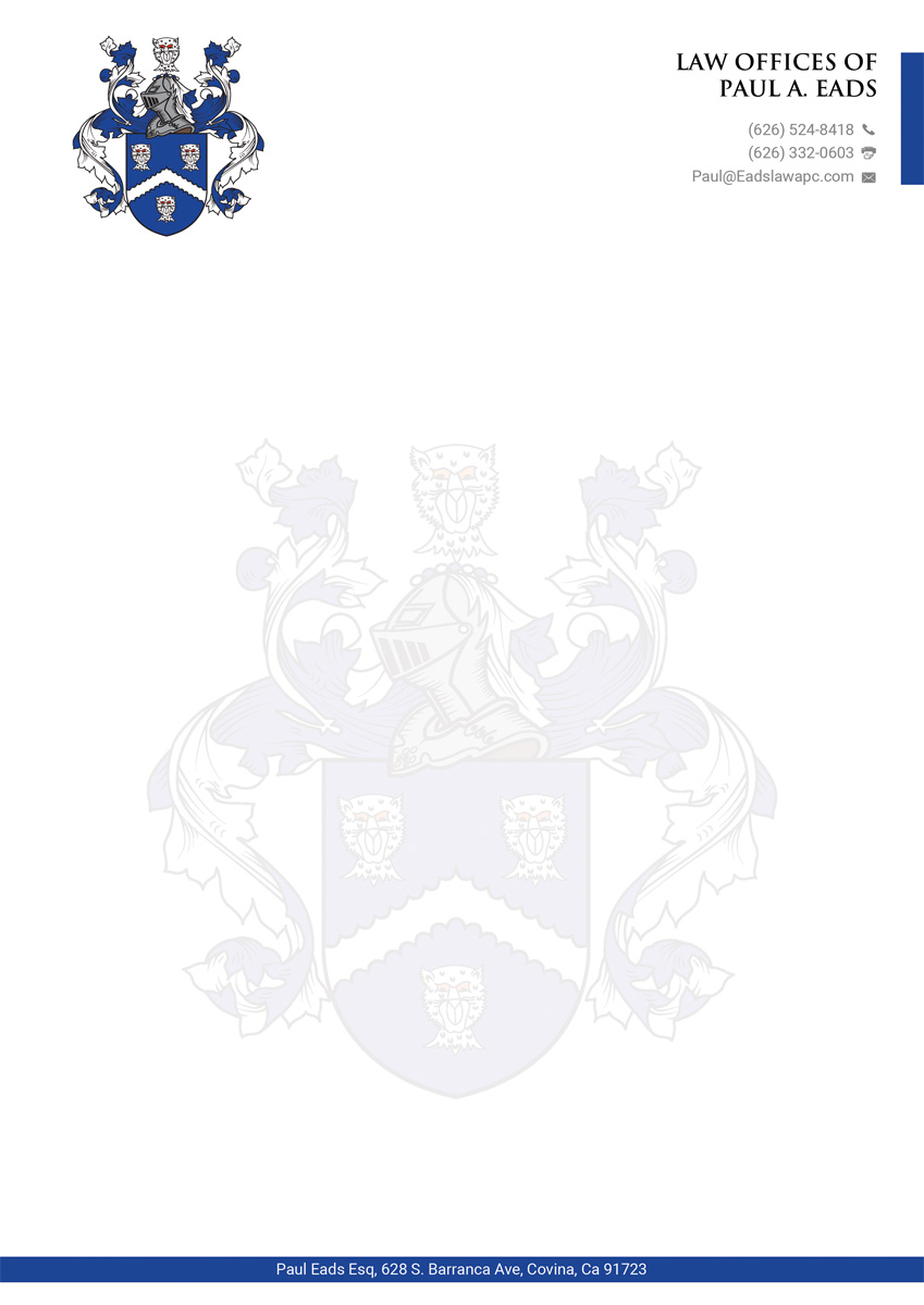 Letterhead Design for Law Offices of Paul Eads by Sandaruwan | Design ...