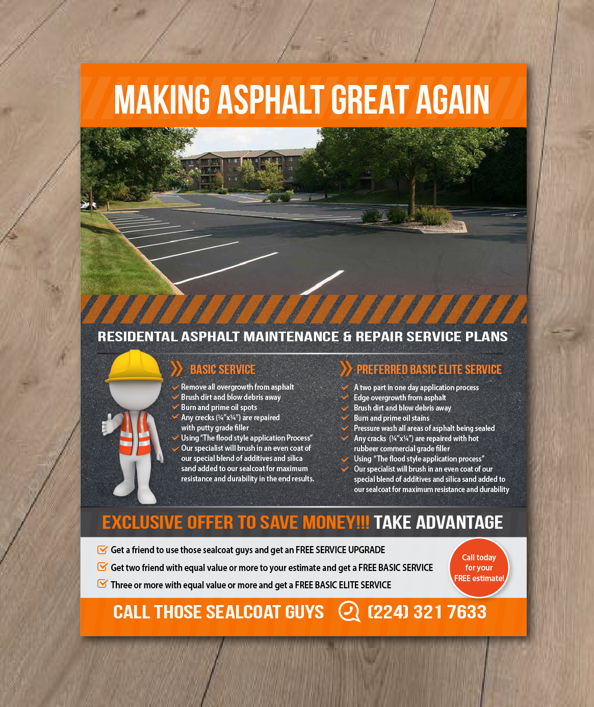 Elegant, Playful, Residential Flyer Design for THOSE SEALCOAT GUYS by ...