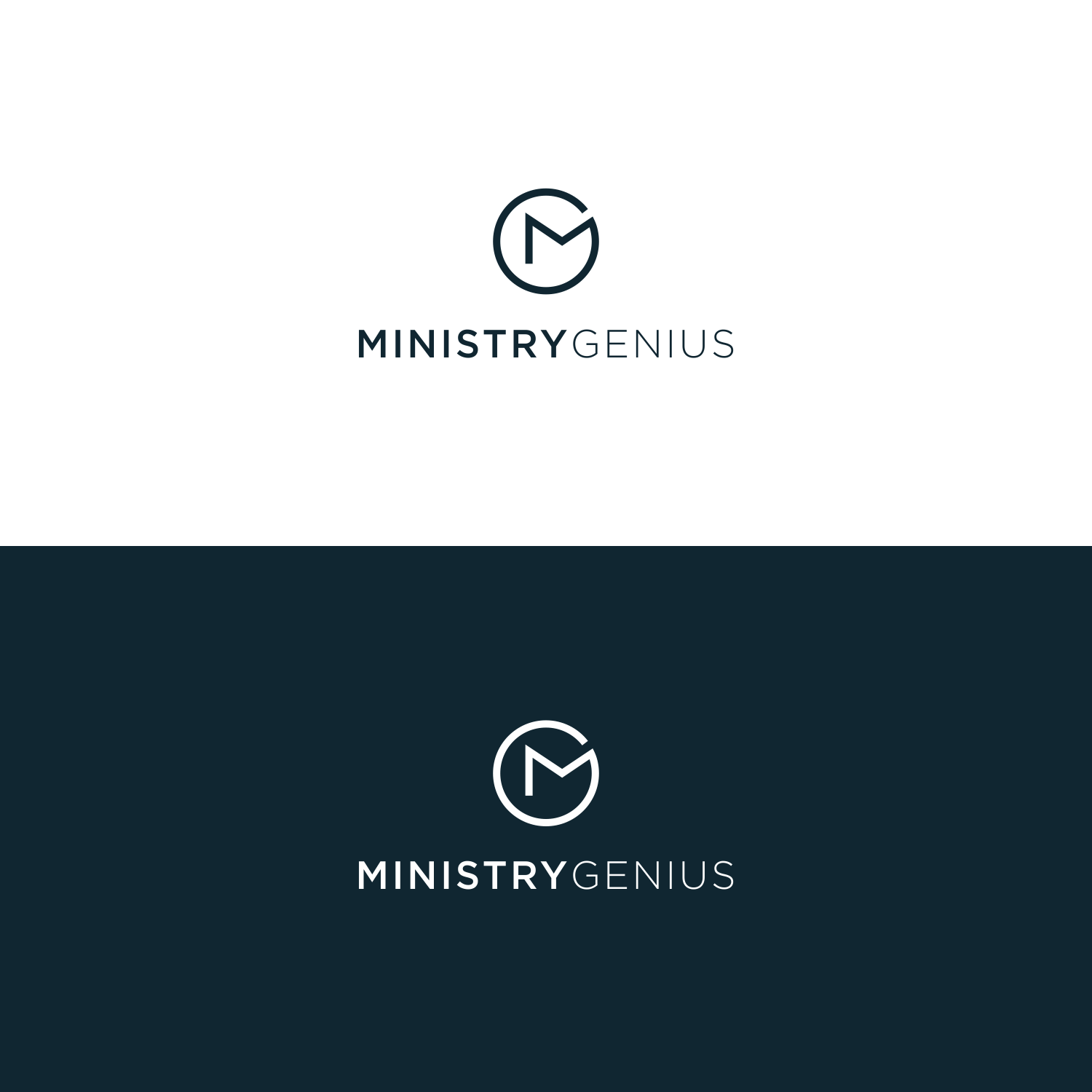 Modern, Bold, Tech Logo Design for "MinistryGenius" or "Ministry Genius ...