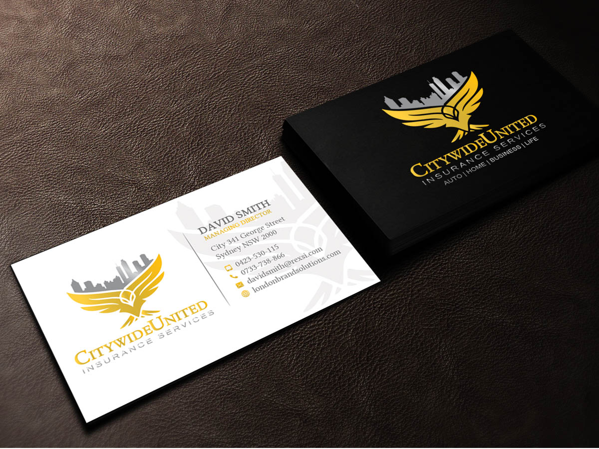 Serious, Professional, Insurance Broker Business Card Design for a ...