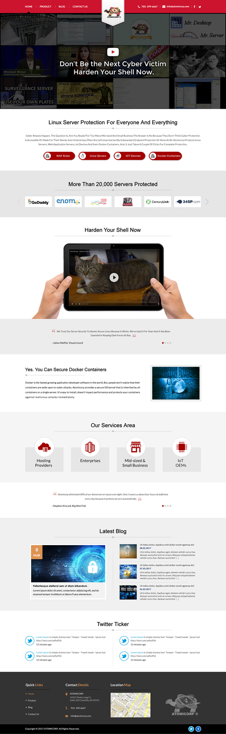 Playful, Modern, Security Web Design for a Company by Sbss | Design ...