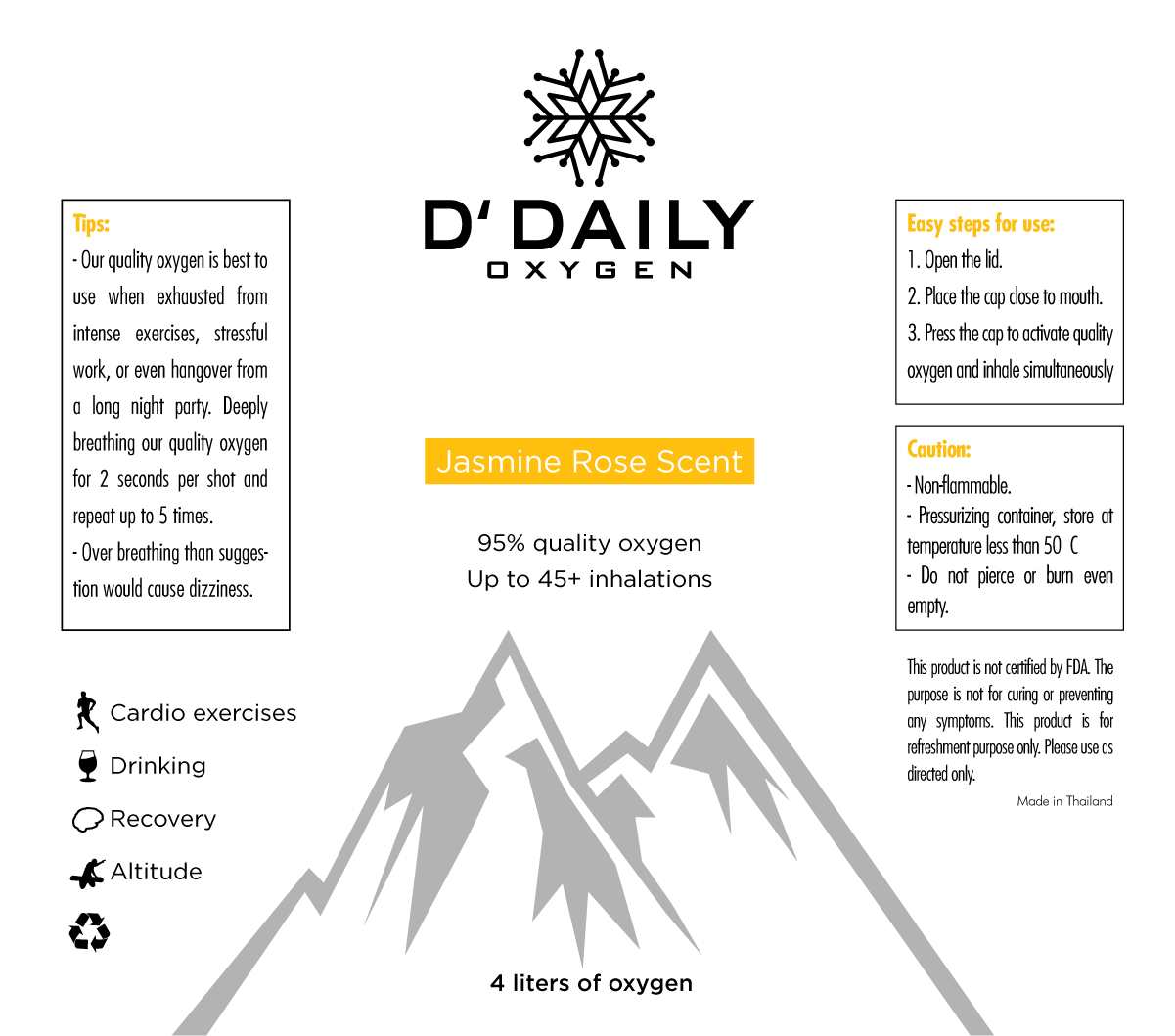 Modern, Professional Label Design for DAILY OXYGEN CO., LTD. by Sergio ...