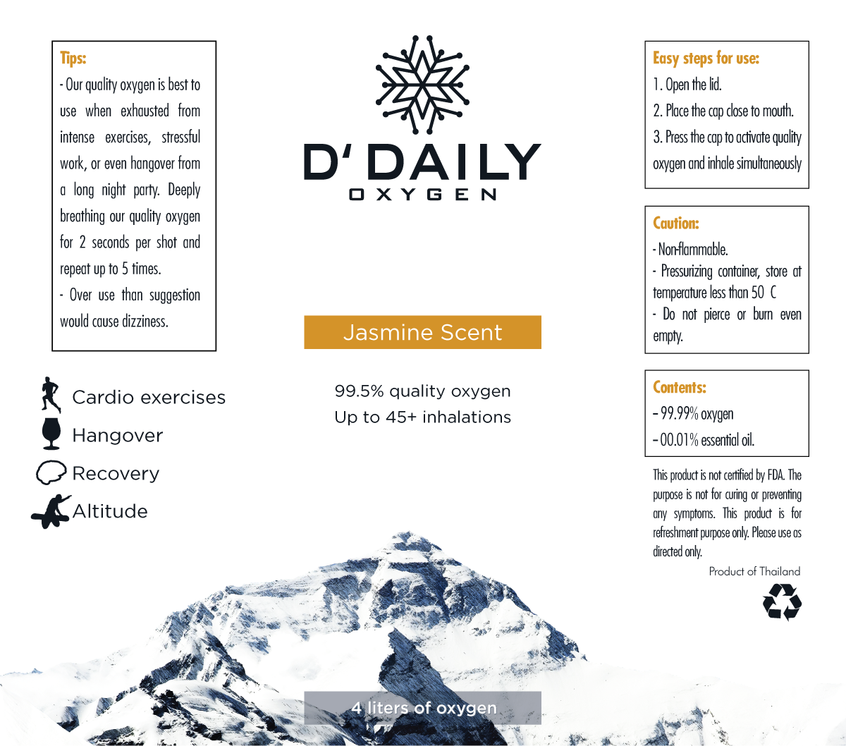 Modern, Professional Label Design for DAILY OXYGEN CO., LTD. by Sergio ...