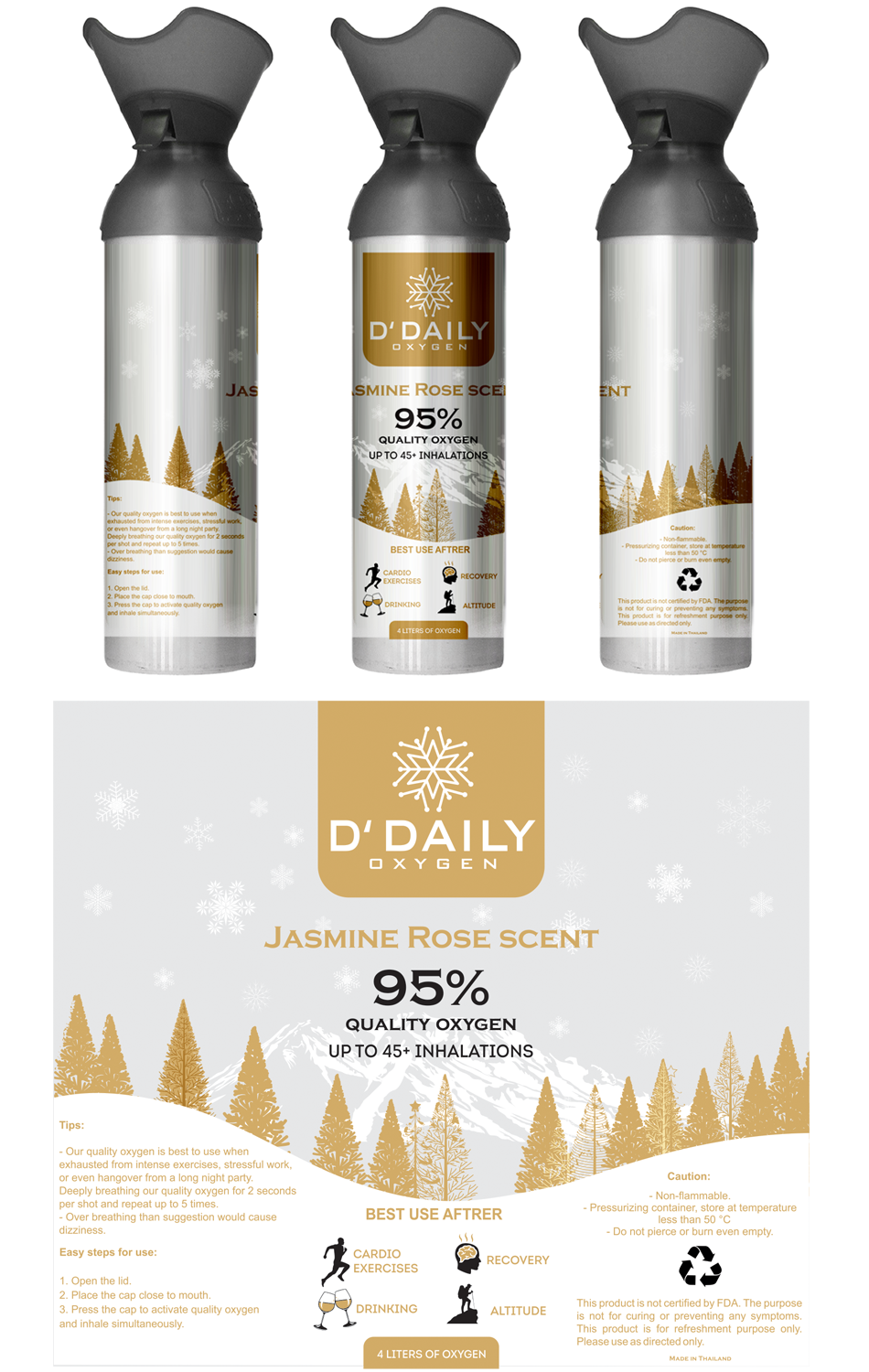 Modern, Professional Label Design for DAILY OXYGEN CO., LTD. by Nexsus ...