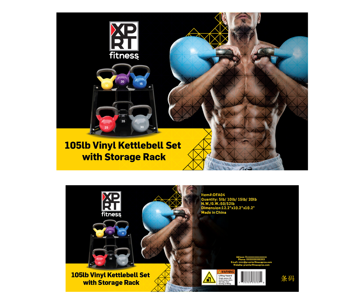 Professional, Modern, Fitness Equipment Packaging Design for a Company ...