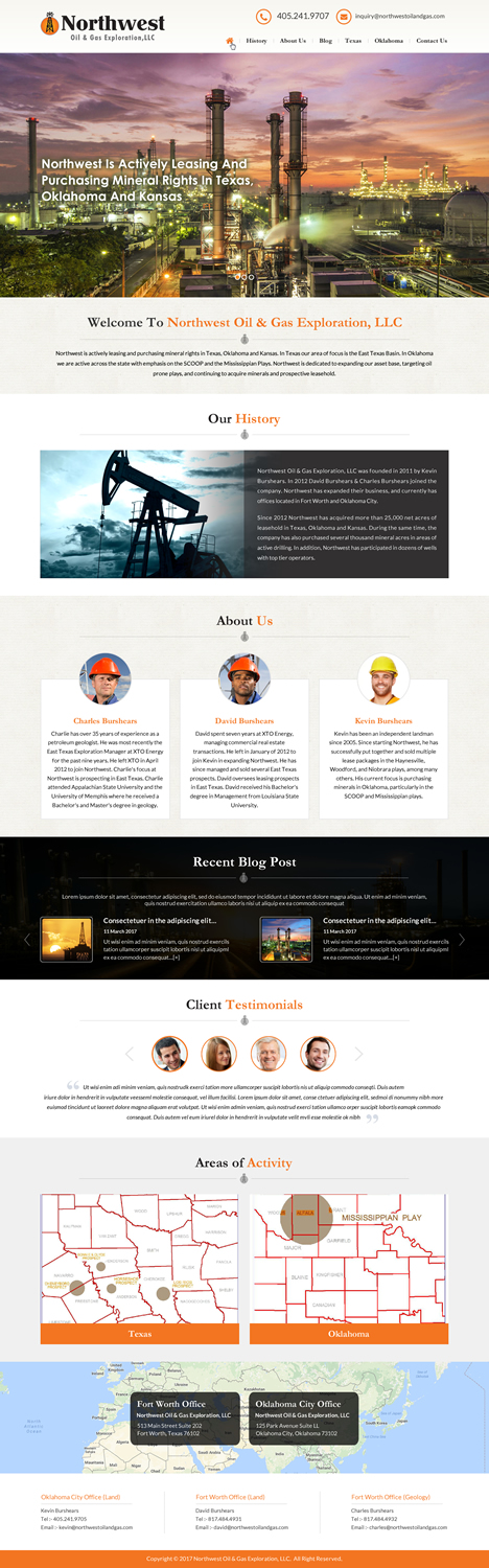 Modern, Bold, Oil And Gas Web Design for Northwest Oil & Gas ...