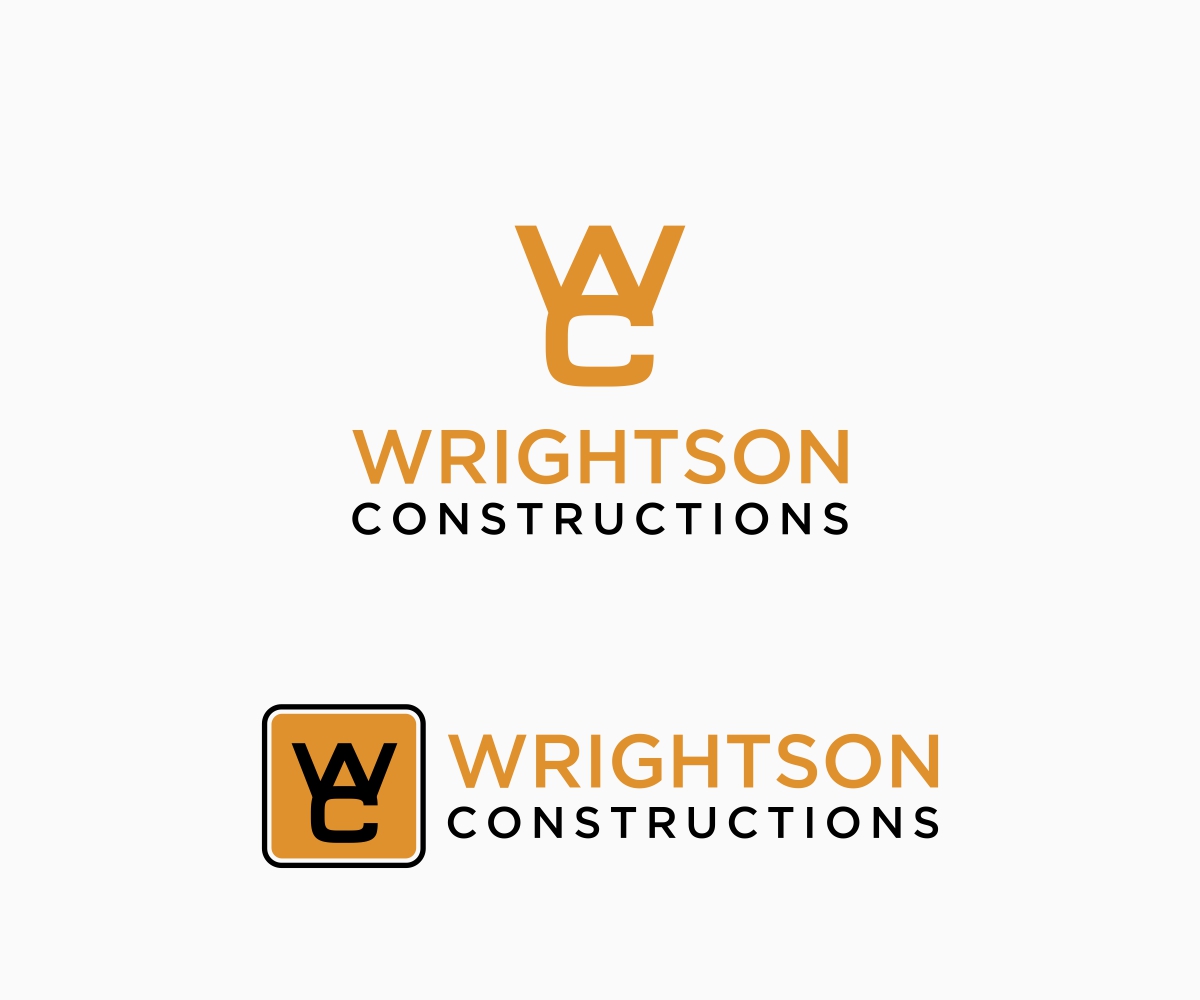 Masculine, Professional, Construction Company Logo Design for Wrightson Constructions WC by B8 ...