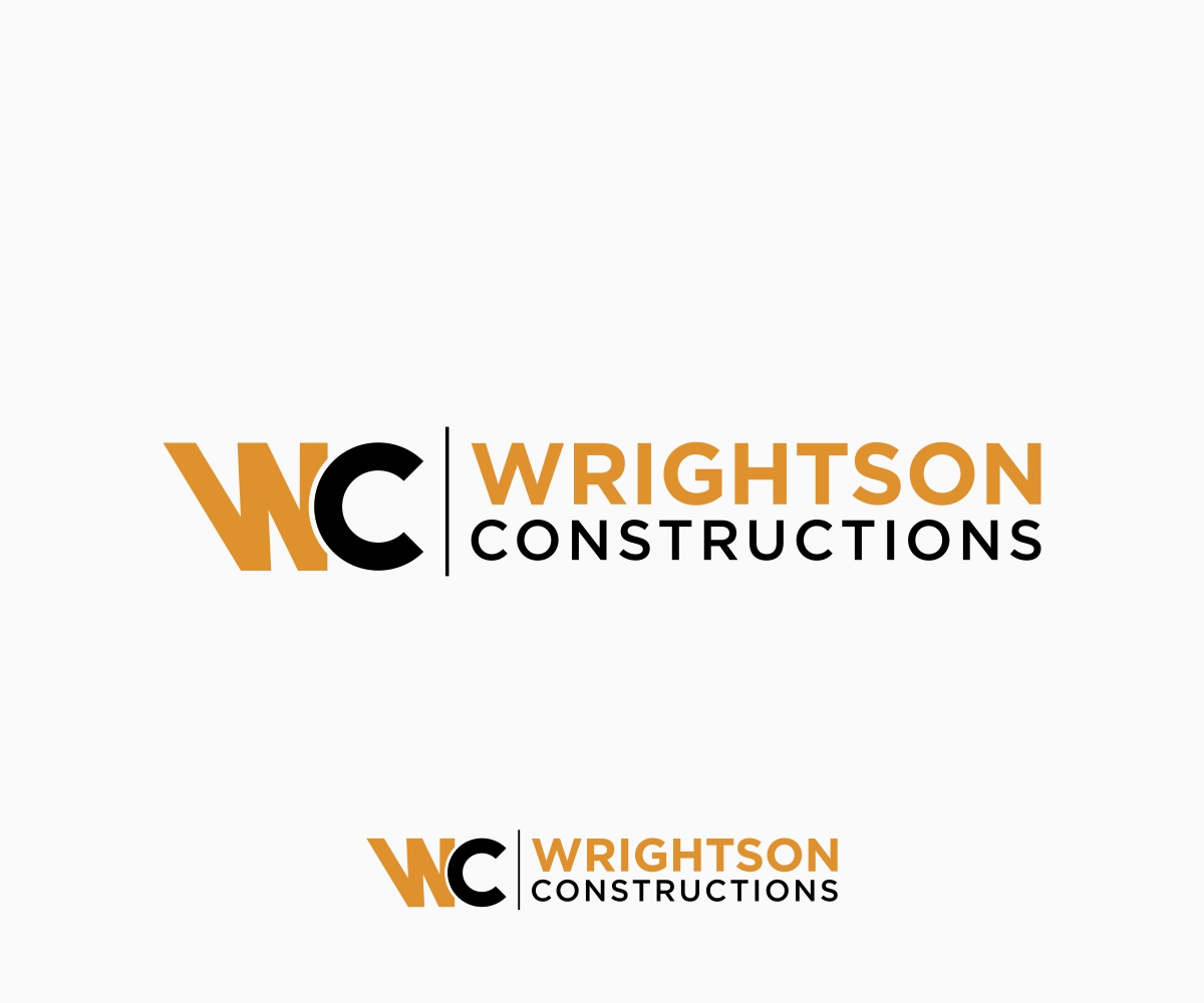 Masculine, Professional, Construction Company Logo Design for Wrightson Constructions WC by B8 ...