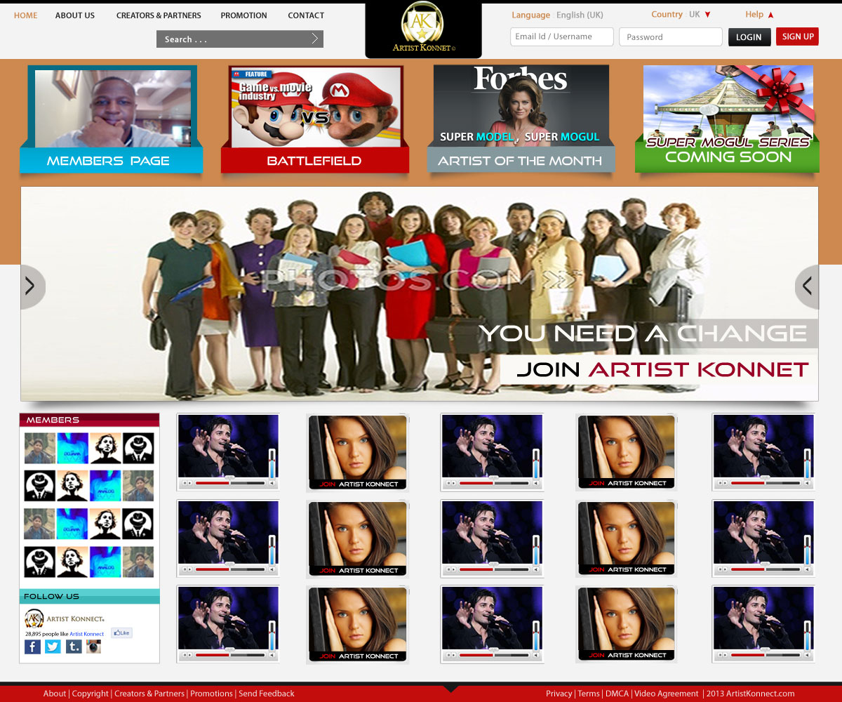 Bold, Serious, Entertainment Web Design for a Company by ...