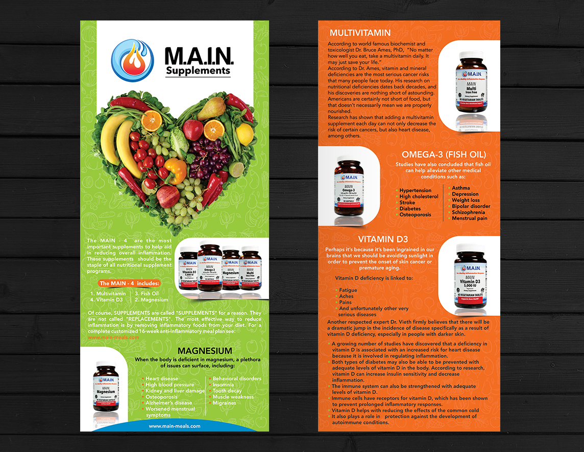 Modern, Professional, Supplement Flyer Design for M.A.I.N. by ESolz ...