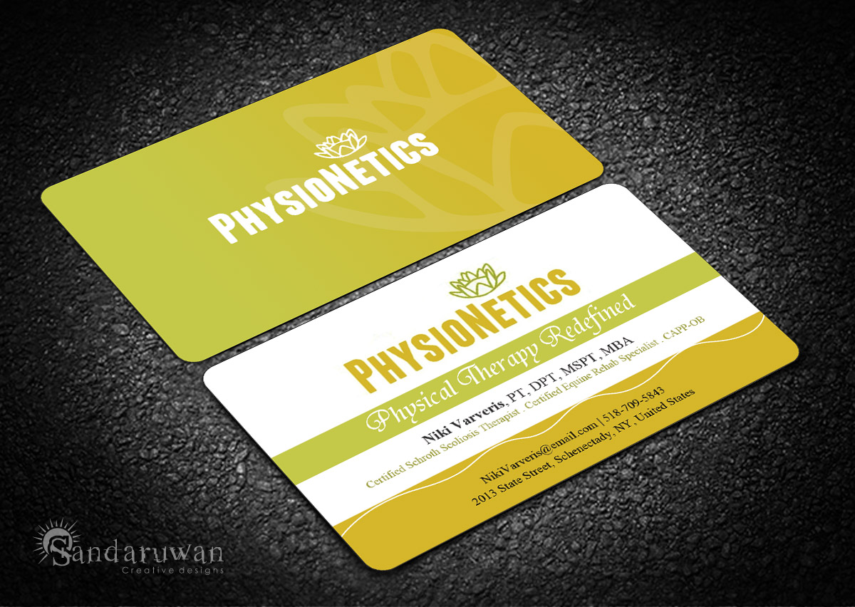 Elegant, Modern, Physical Therapy Business Card Design for PhysioNetics ...