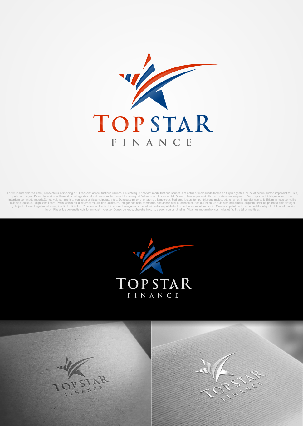 Modern, Elegant, Finance Logo Design for Top Star Finance (Different ...