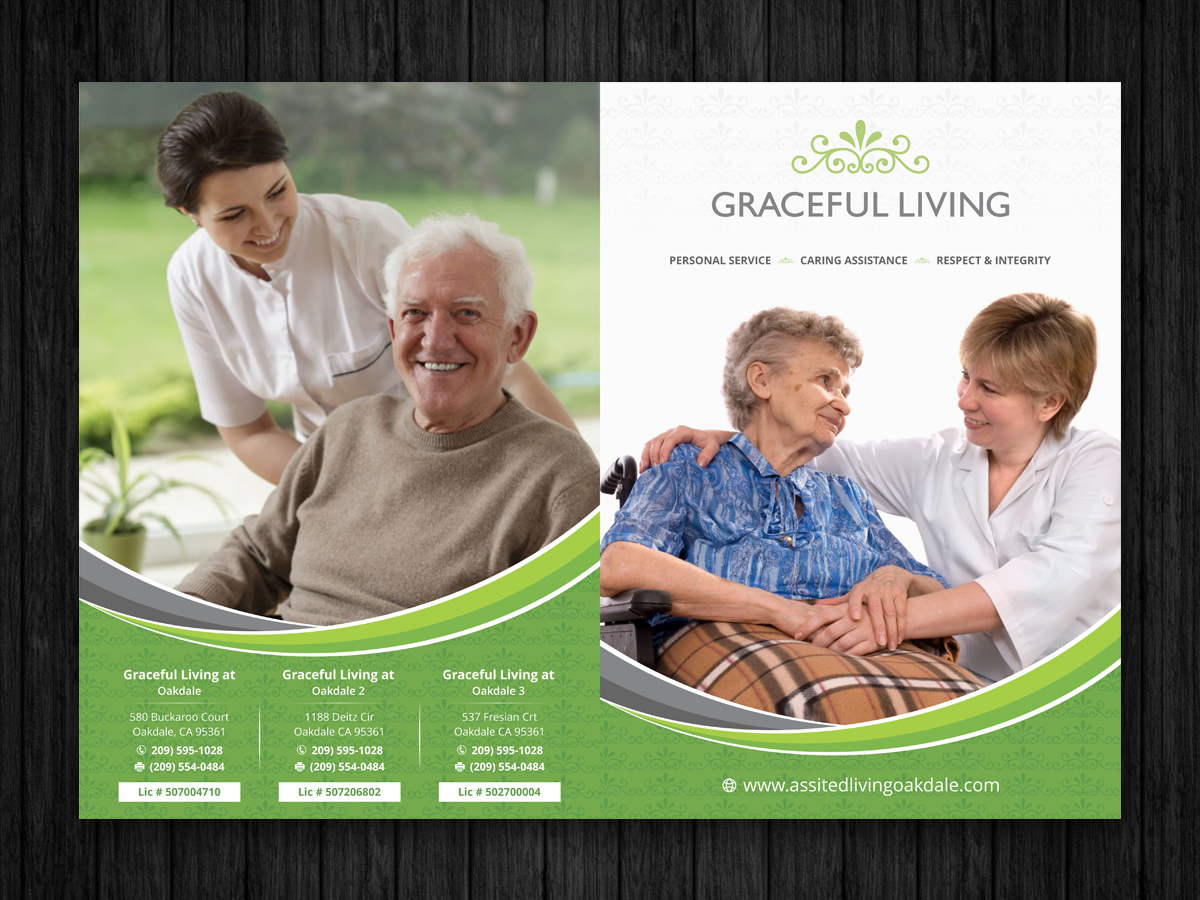Bold, Upmarket, Assisted Living Flyer Design for Graceful Living Inc by ...