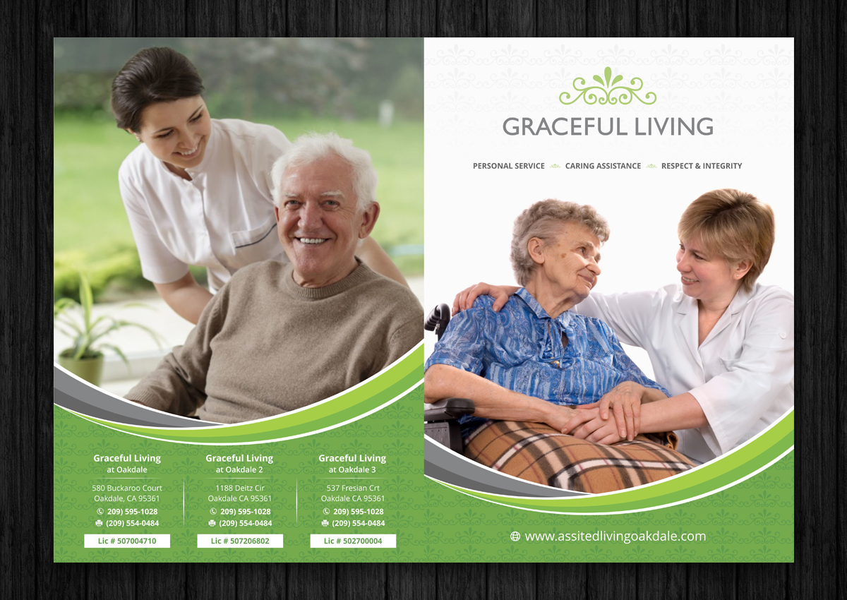 Bold, Upmarket, Assisted Living Flyer Design for Graceful Living Inc by ...